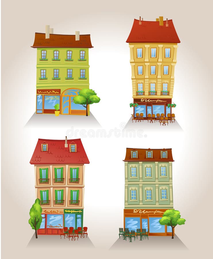 High Detailed Vector Buildings. Stock Vector - Illustration of store ...