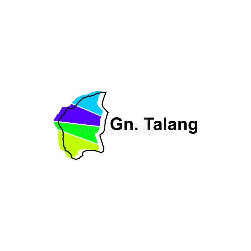 High Detailed Vector Map of Gn. Talang Modern Outline, Logo Vector ...