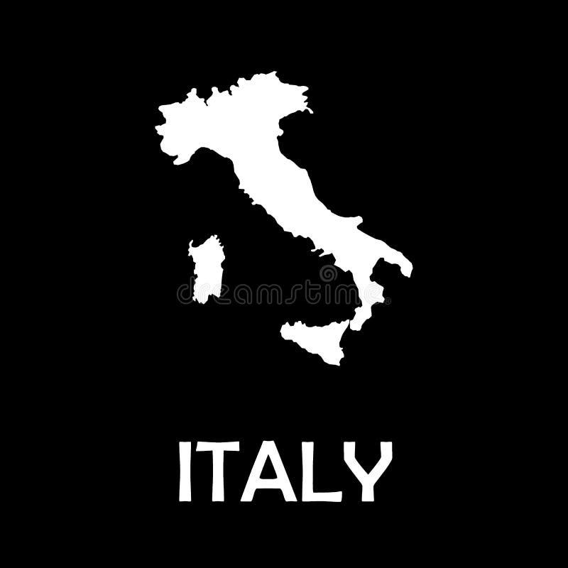 High Detailed Vector Map - Italy Stock Vector - Illustration of shape ...
