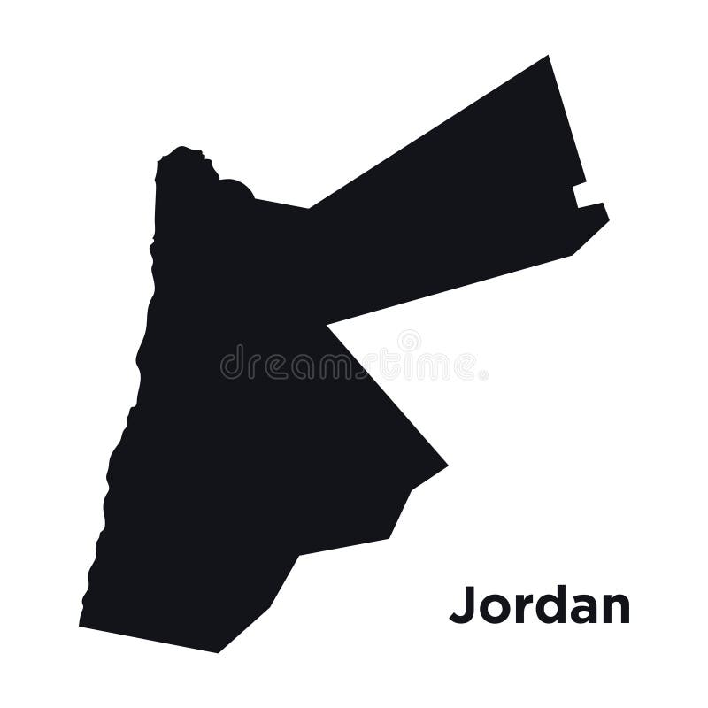 Detailed Jordan Administrative Map with Country Flag and Location on a ...