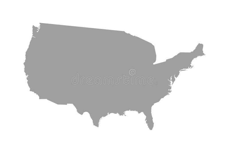 High Detailed Vector Map - United States Stock Vector - Illustration of ...