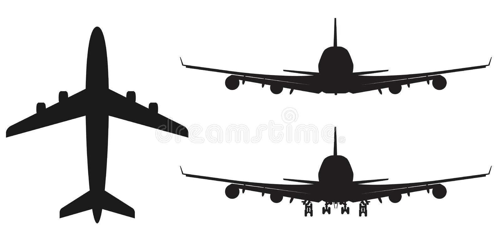 Airplane Top View Icon with Trendy Line or Outline Stroke Style ...
