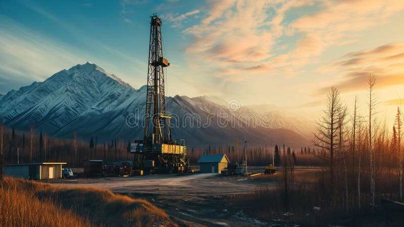 High Drilling Rig stock image. Image of tower, ground - 302439631