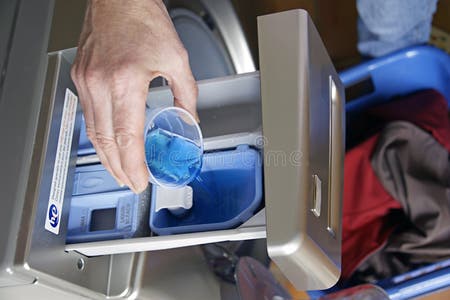 High Efficiency Laundry Detergent Stock Photo - Image of modern ...