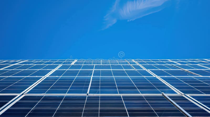 High-efficiency Solar Panels on a Corporate Stock Illustration ...