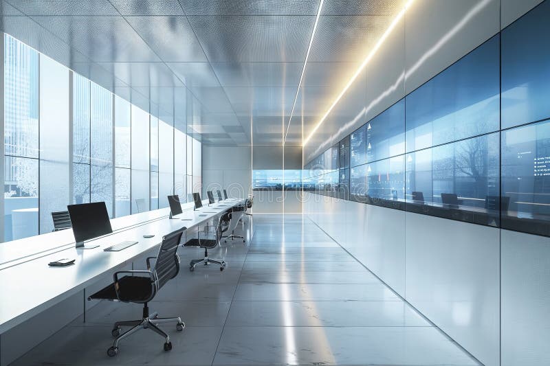 High Efficiency Workspace with Seamless Technological Solutions ...