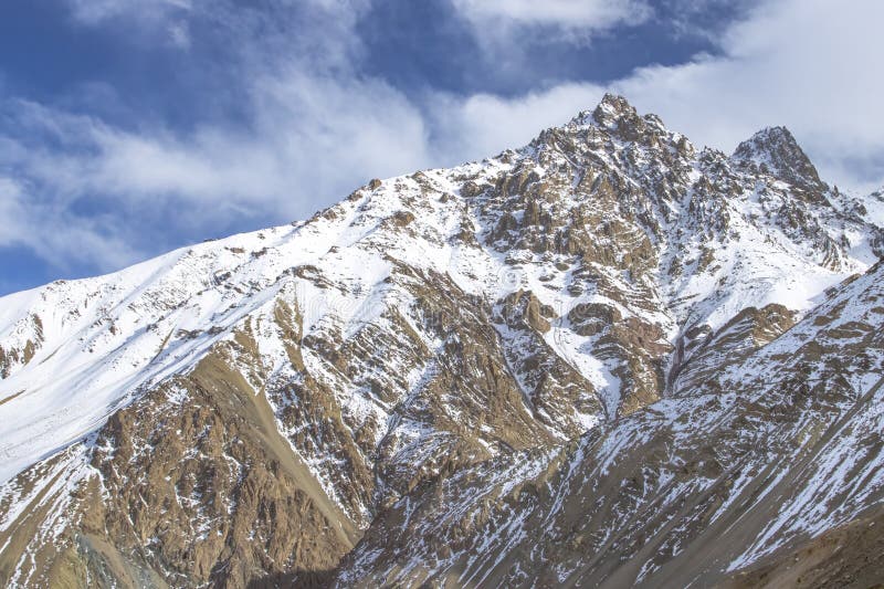 Tall Peaks at High Elevation in the Himalayan Mountains, India Stock ...