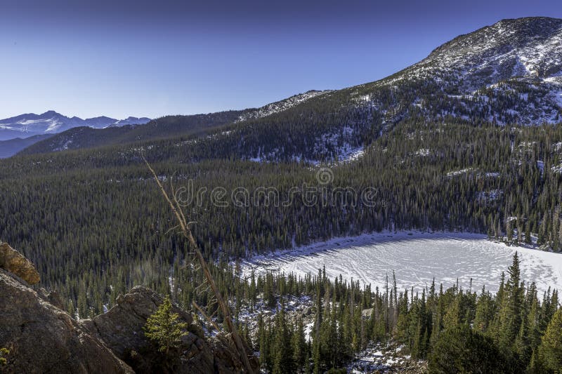 High Elevation Views of a Mountain Lake Stock Image - Image of calm ...