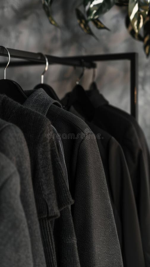 High-end Black Clothing Pieces for Spring, Organized on a Minimalist ...
