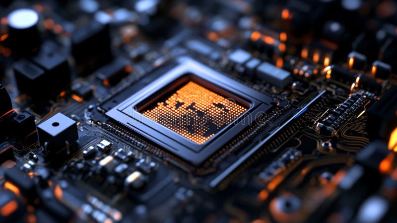 CMOS Sensor on a Circuit Board Stock Photo - Image of camera ...