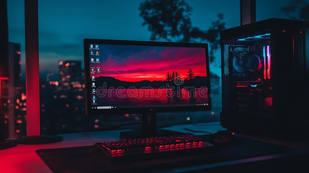 Gaming Pc Desktop Case Stock Illustrations – 958 Gaming Pc Desktop Case ...