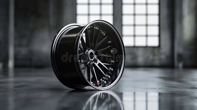 High-End Custom Car Rim Display. Generative Ai Stock Illustration ...