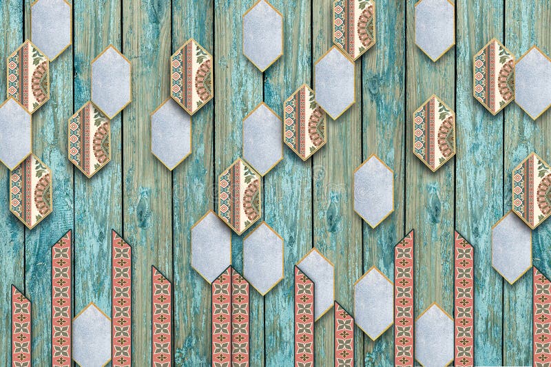 Trendy Abstract 3D Artistic Wallpaper Stock Illustration - Illustration ...