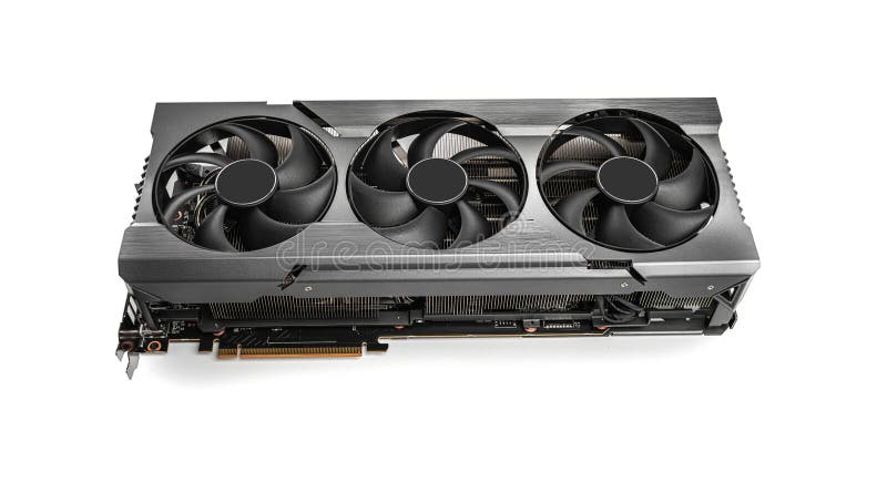 A High-end Graphics Card Featuring a Triple-fan Cooling System Stock ...