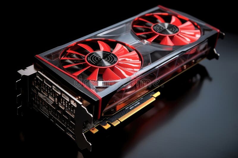 High-end Graphics Card with Visible Gpu Stock Illustration ...