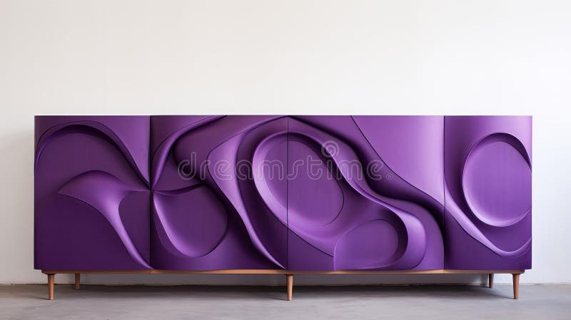 High-end Modern Large Fixed Organic Modular Cabinet Design Stock ...