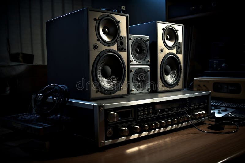 High-End Modern Stereo System - AI Generated Illustration Stock ...