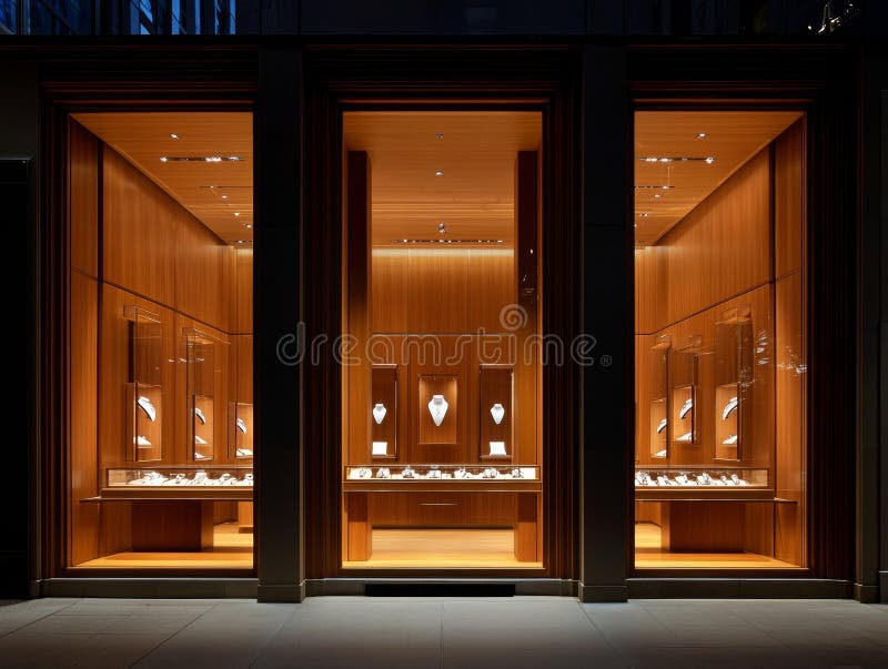 High-end Products are Showcased in a Luxurious Retail Interior Stock ...