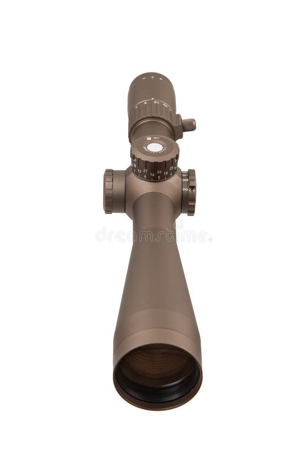 A High-quality Rifle Scope in Matte Brown, Featuring Adjustable Turrets ...