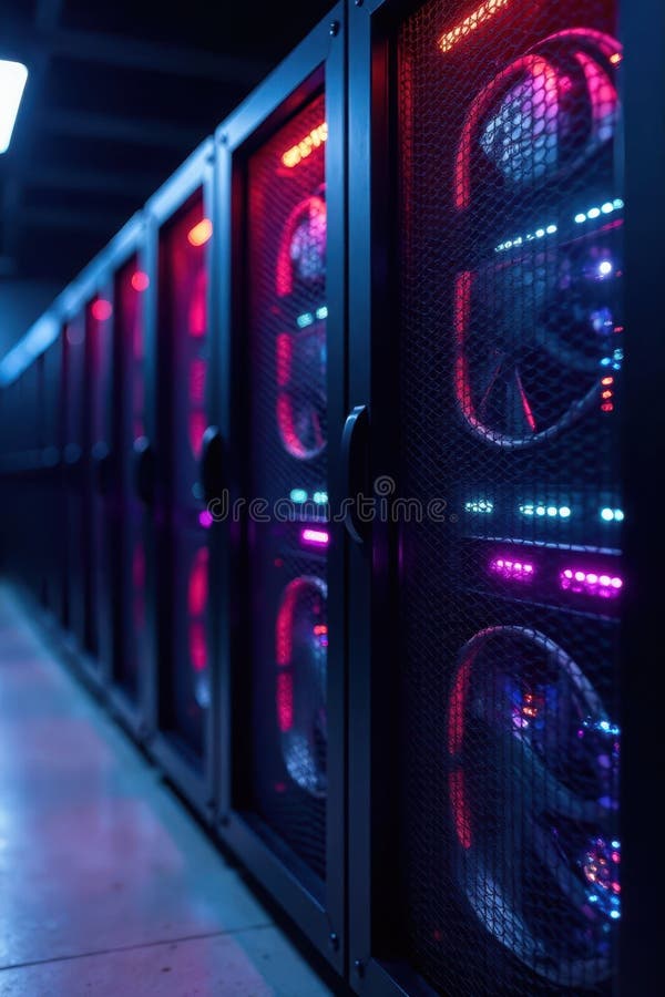 Cooling Data Center Technology Stock Illustration - Illustration of ...