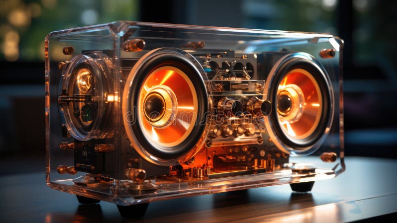 High-end Stereo System, Luxury Speakers, Acrylic Case, Stereo Audio ...