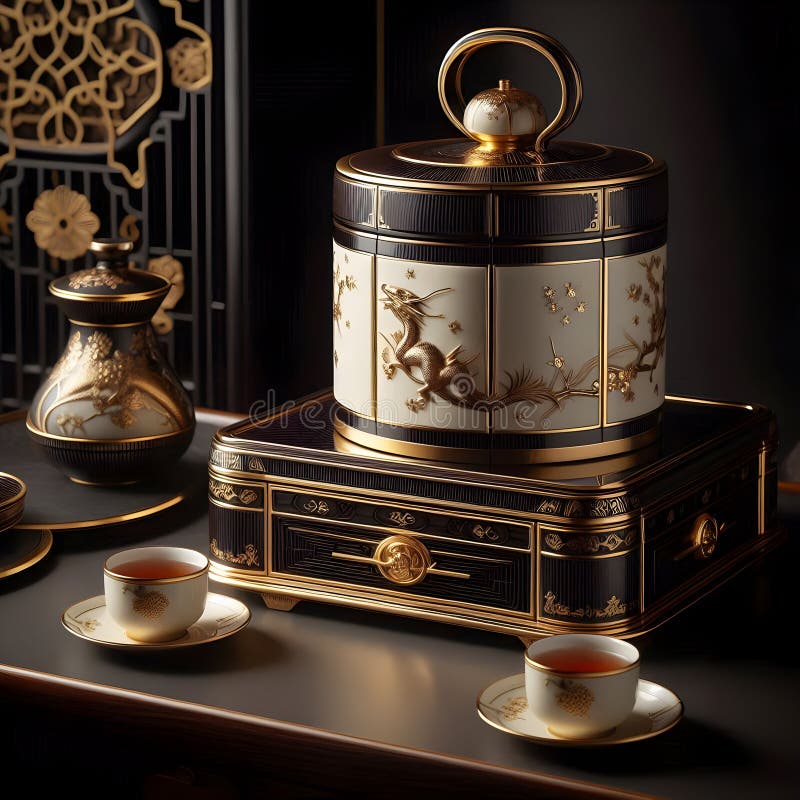 High-end Tea Caddy, Ai-generated Image Stock Image - Image of ...