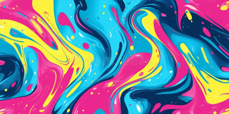 A High-energy, Abstract Background with Splashes of Electric Pink, Blue ...