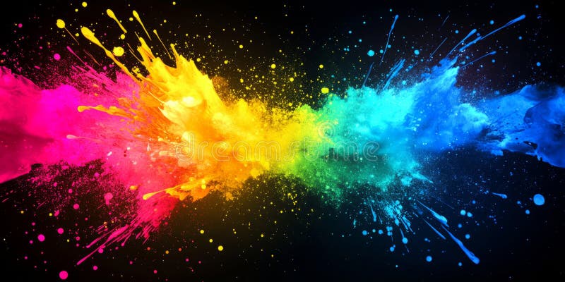 A High-energy, Colorful Abstract Background Featuring Exploding Paint ...