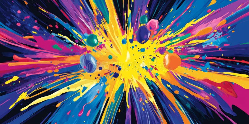 A High-energy, Colorful Abstract Background Featuring Exploding Paint ...