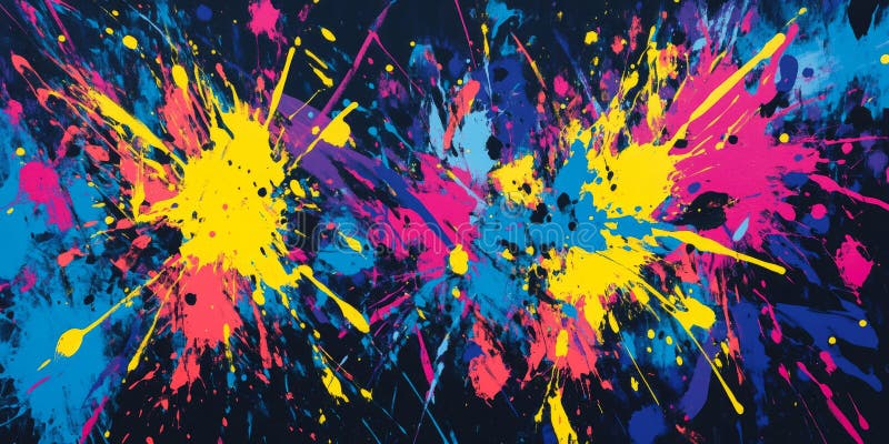 A High-energy, Colorful Abstract Background Featuring Exploding Paint ...