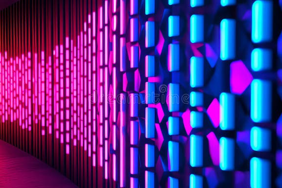 A High-energy 3D Background Where Hexagonal Tiles Light Up in Rhythmic ...