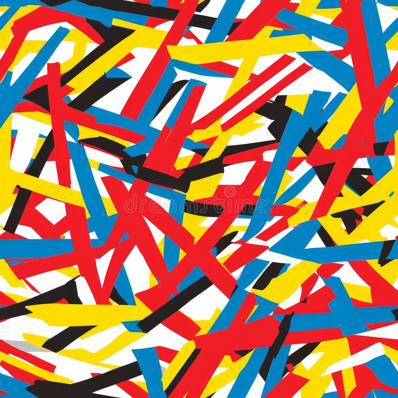 A High-energy Pattern of Thick, Bold Lines Crisscrossing in Random ...