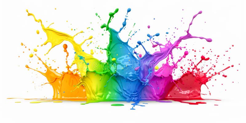 A High-energy Splash of Rainbow Colors Creates a Dynamic and Joyful ...