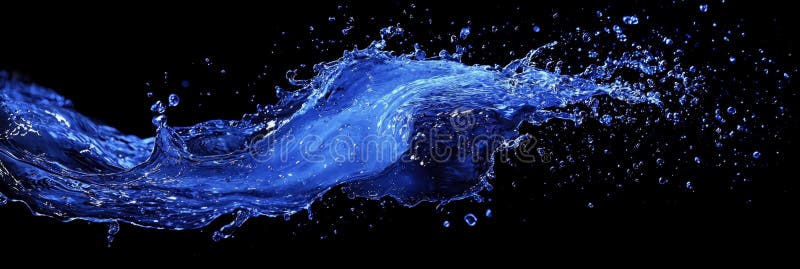 High-energy Water Splash with Droplets Scattering Stock Photo - Image ...