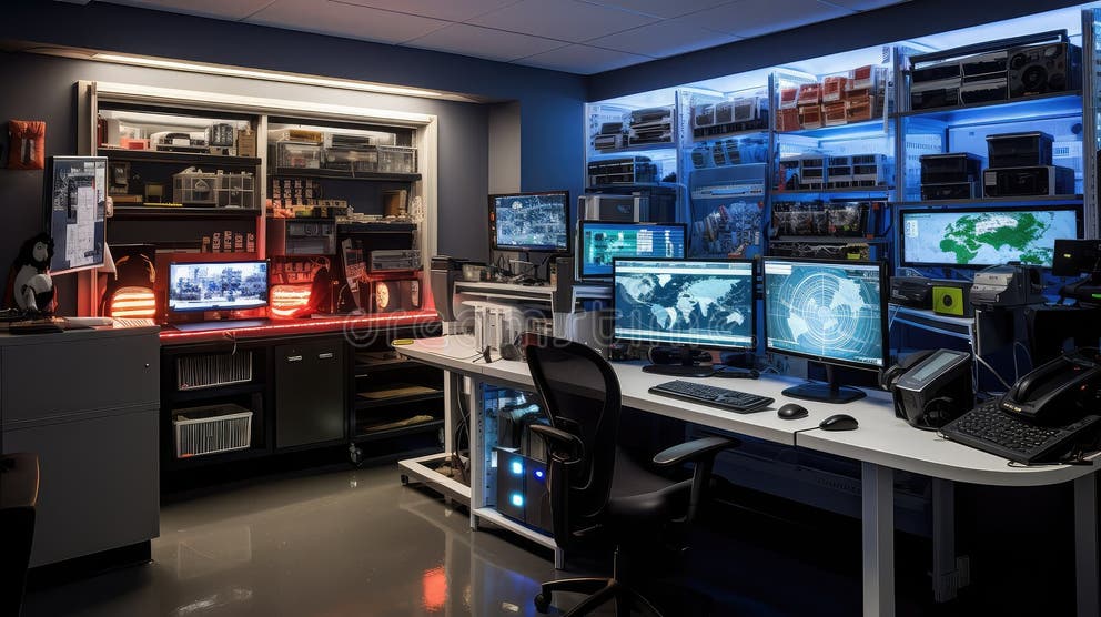 High engineer office stock illustration. Illustration of prototype ...