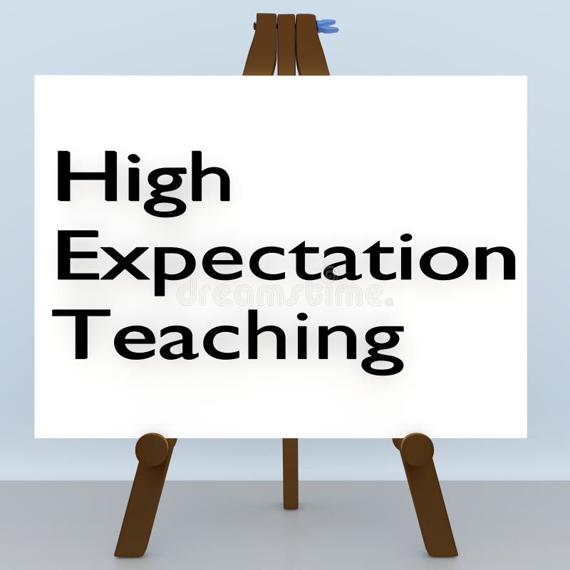 High Expectation Teaching Concept Stock Illustration - Illustration of ...