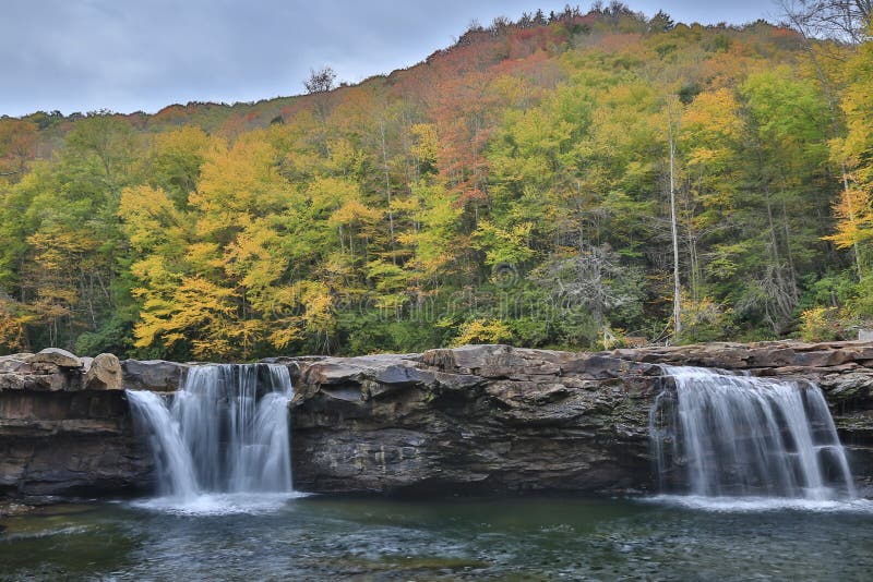 High Falls on Shavers Fork Surrounded by Greenery at Daytime in West ...