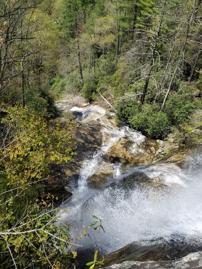 High Falls Waterfall Hiking Trails Stock Image - Image of mind, peace ...