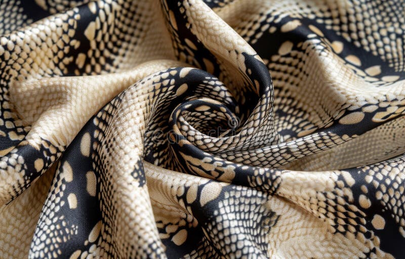 Highfashion Design Element Snake Print Cloth Undulating Gracefully ...