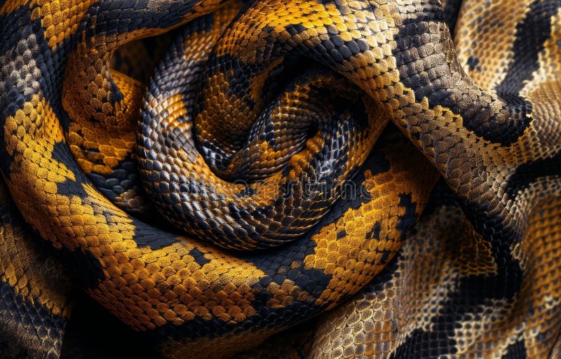 Highfashion Design Element Snake Print Cloth Undulating Gracefully ...