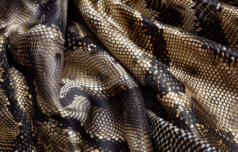 Highfashion Design Element Snake Print Cloth Undulating Gracefully ...