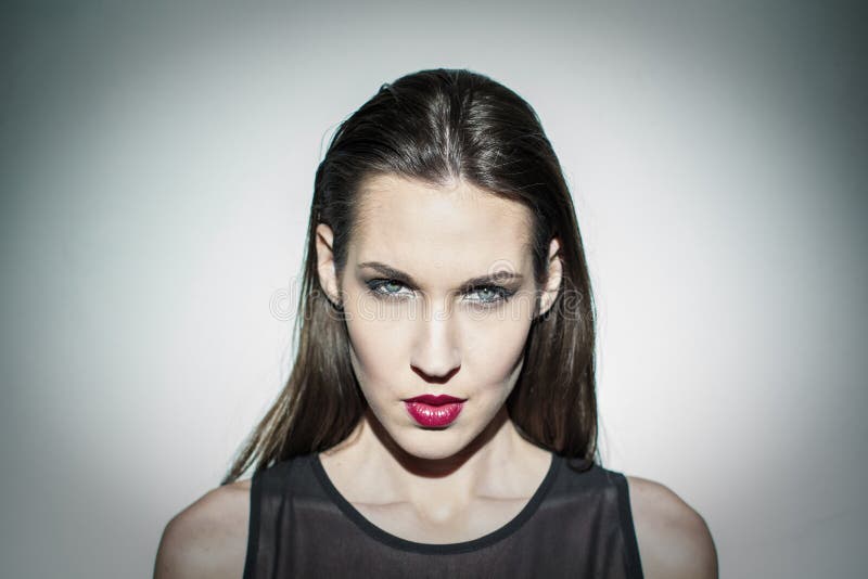 High Fashion Model Portrait at Wall Stock Image - Image of fashionable ...