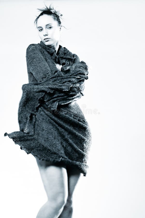 High Fashion Model Posing With An Attitude Stock Image - Image of ...