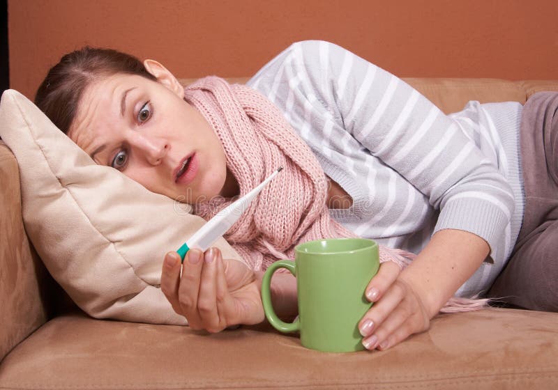 High fever stock image. Image of looking, girl, woman - 7847969