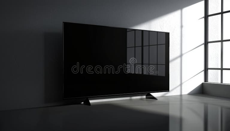 High-Fidelity Smart Tv Mockup Featuring Realistic Screen and Reflection ...