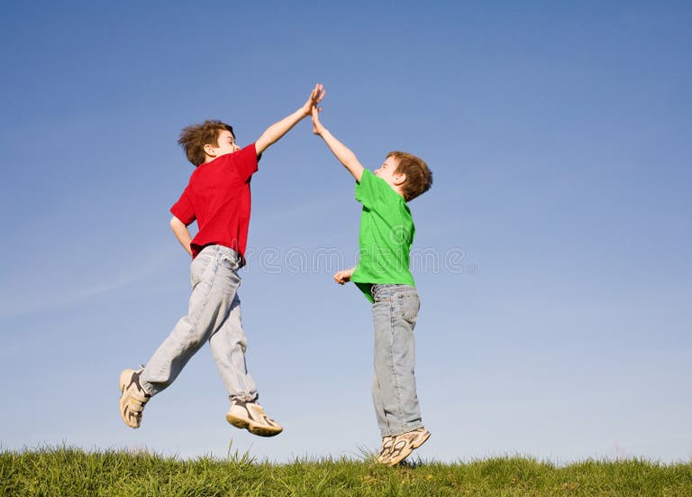 High Five stock image. Image of expression, childhood - 4934981