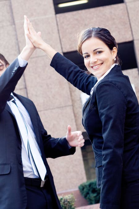371 Two People Friendly High Five Stock Photos - Free & Royalty-Free ...