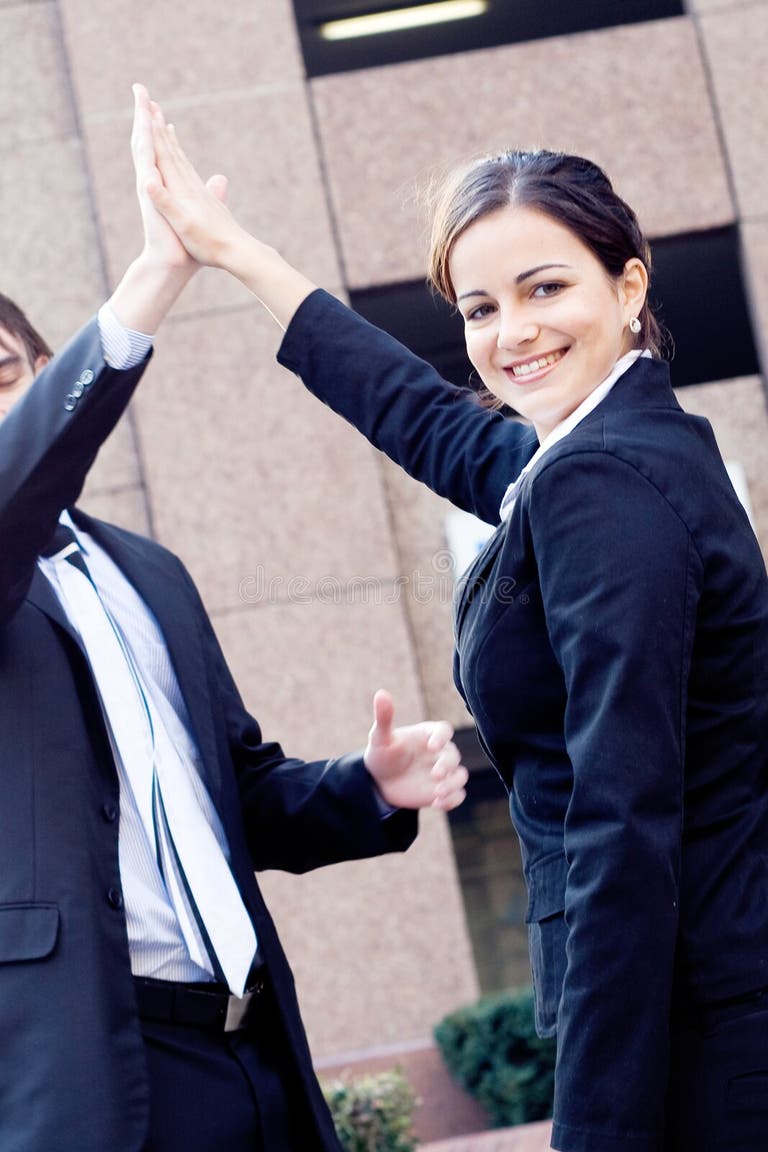 371 Two People Friendly High Five Stock Photos - Free & Royalty-Free ...
