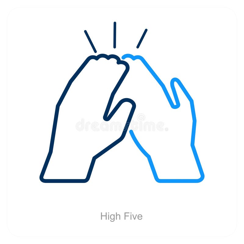 High Five stock vector. Illustration of hands, five - 341697336