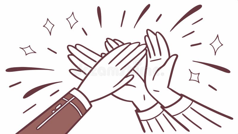 High Five Gesture, Celebration and Teamwork Vector Design Generative AI ...